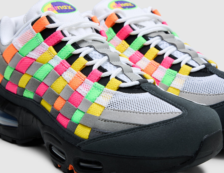 Nike Air Max 95 Big Bubble Woven White / Purple Dynasty - Pearl Grey ...