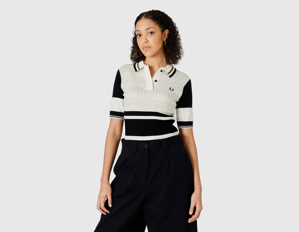 Fred Perry Women's Jacquard Knitted Shirt / Ecru – size? Canada
